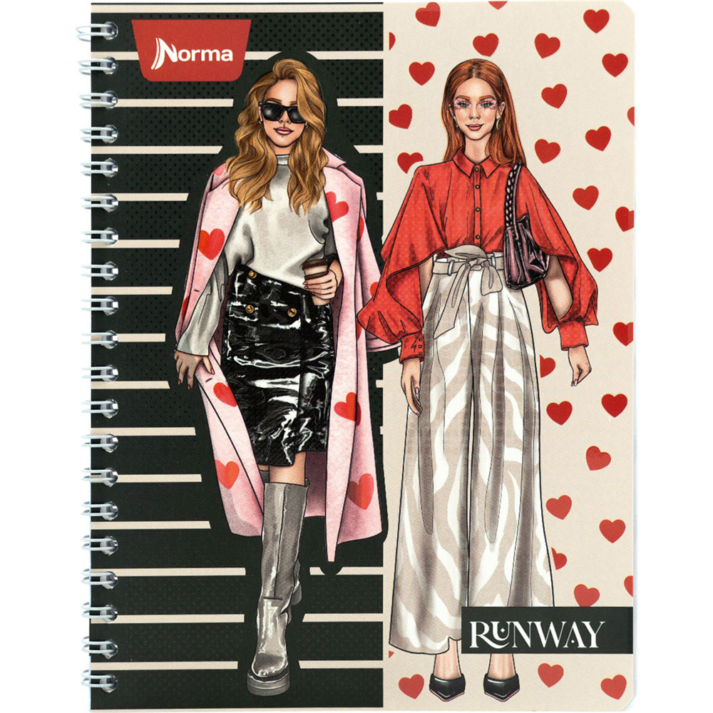 Cuaderno profesional Norma Runway doble arillo cuadro grande 100 hojas