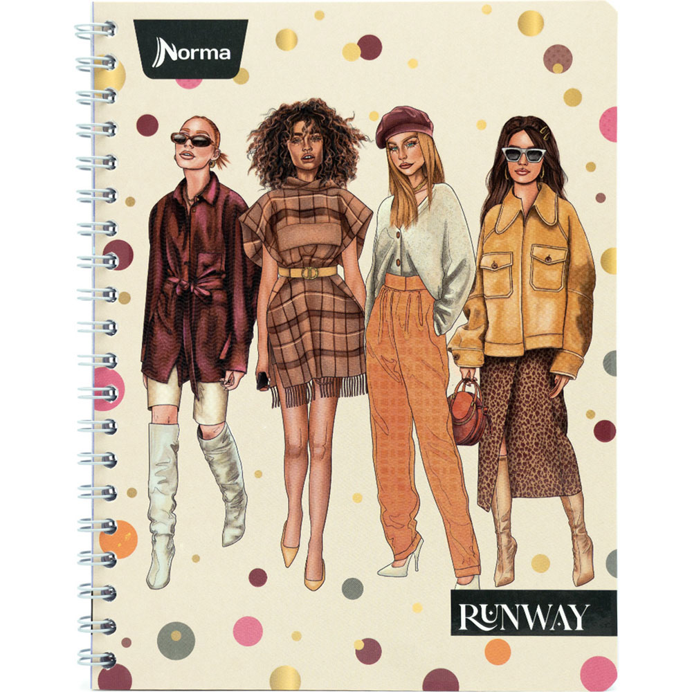 Cuaderno profesional Norma Runway doble arillo cuadro grande 100 hojas