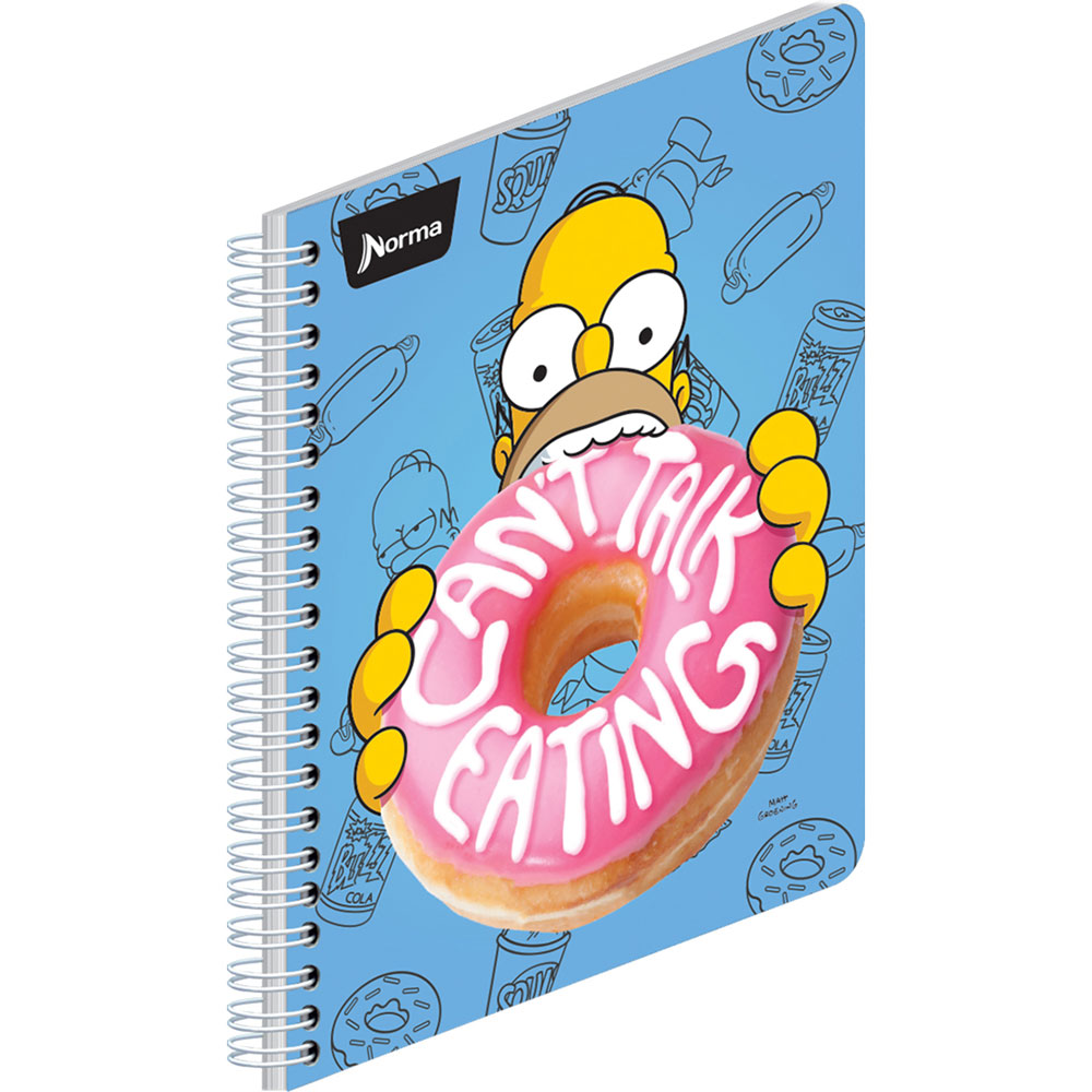 Cuaderno profesional Norma Simpsons doble arillo de raya 100 hojas
