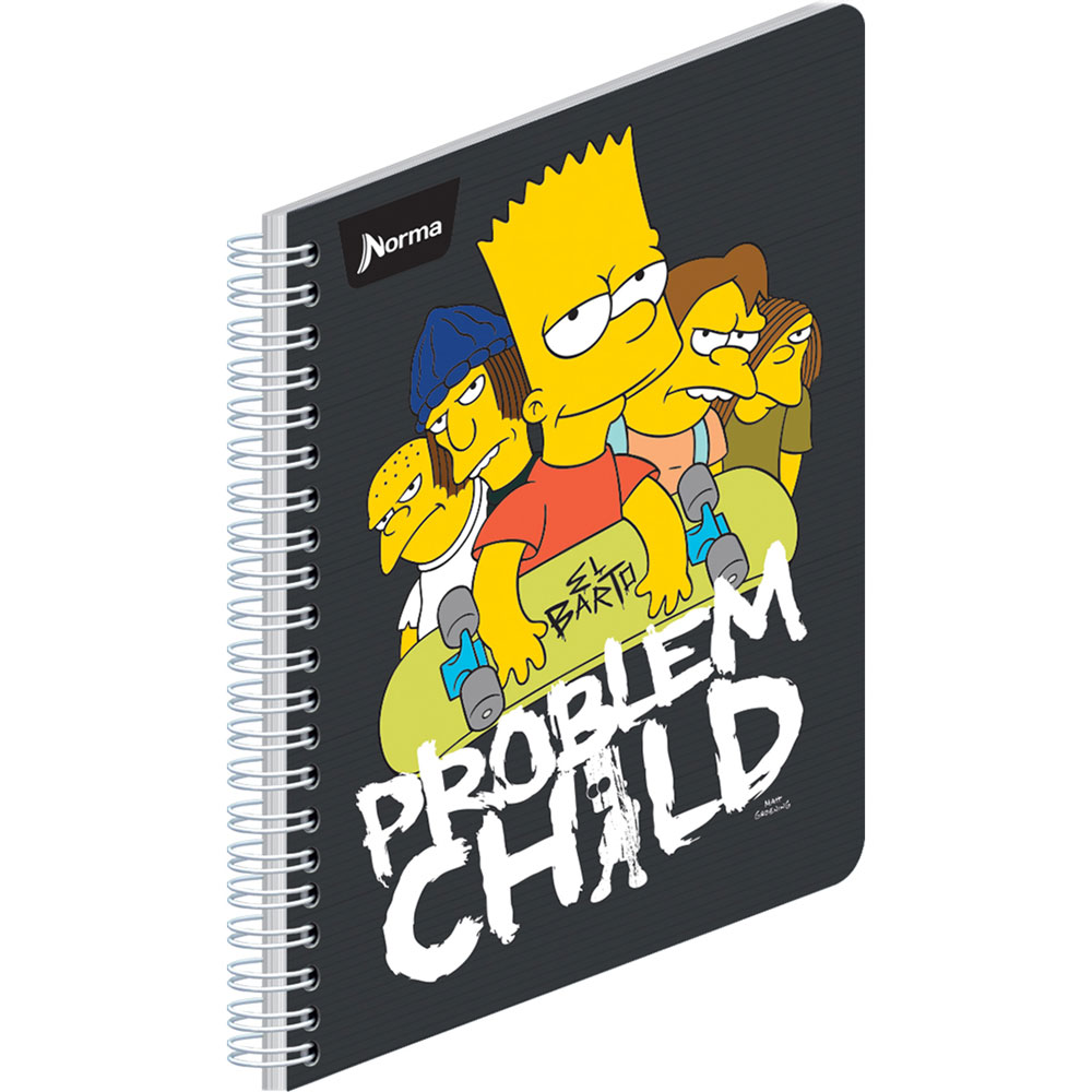 Cuaderno profesional Norma Simpsons doble arillo de raya 100 hojas
