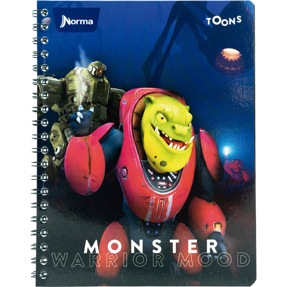 Cuaderno profesional Norma Toons doble arillo de raya 100 hojas