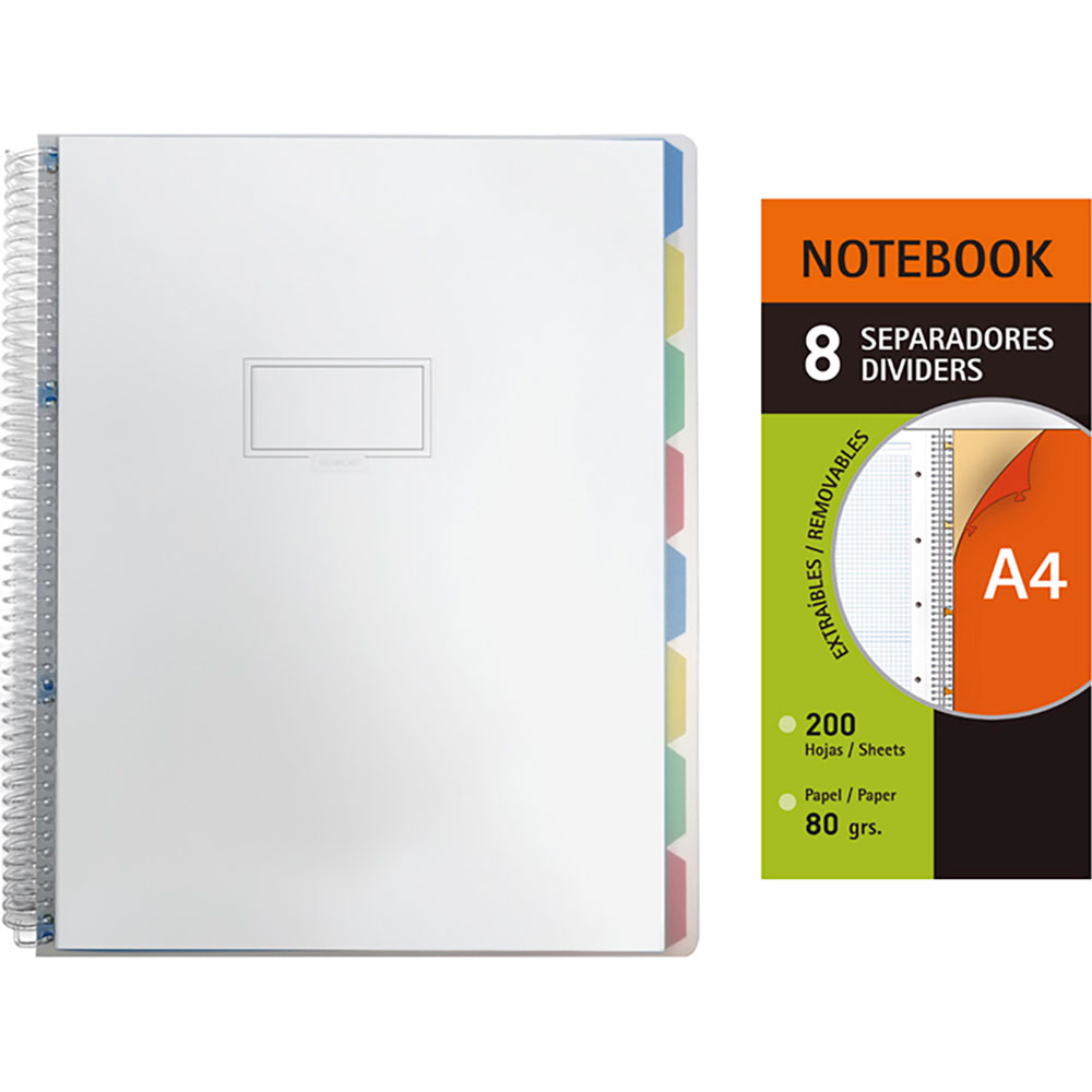 Cuaderno Profesional Senfort PP Espiral Cuadro Chico 200 Hojas ...
