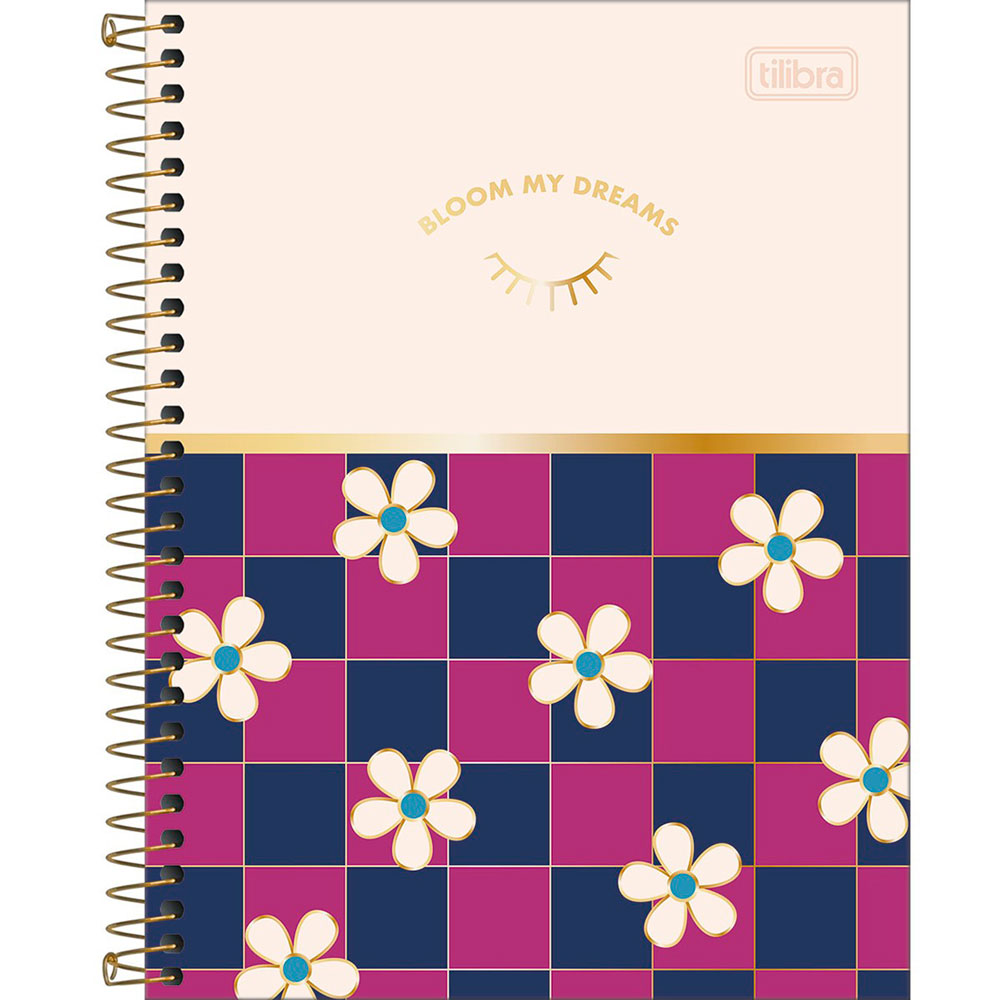 Cuaderno Universitario Tilibra Check Pop Espiral160 Hojas Raya | Lumen