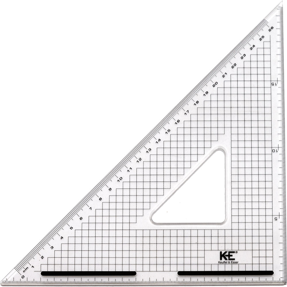 Escuadra K+E Profesional 45 Con Graduacion Con Bisel 30Cm | Lumen