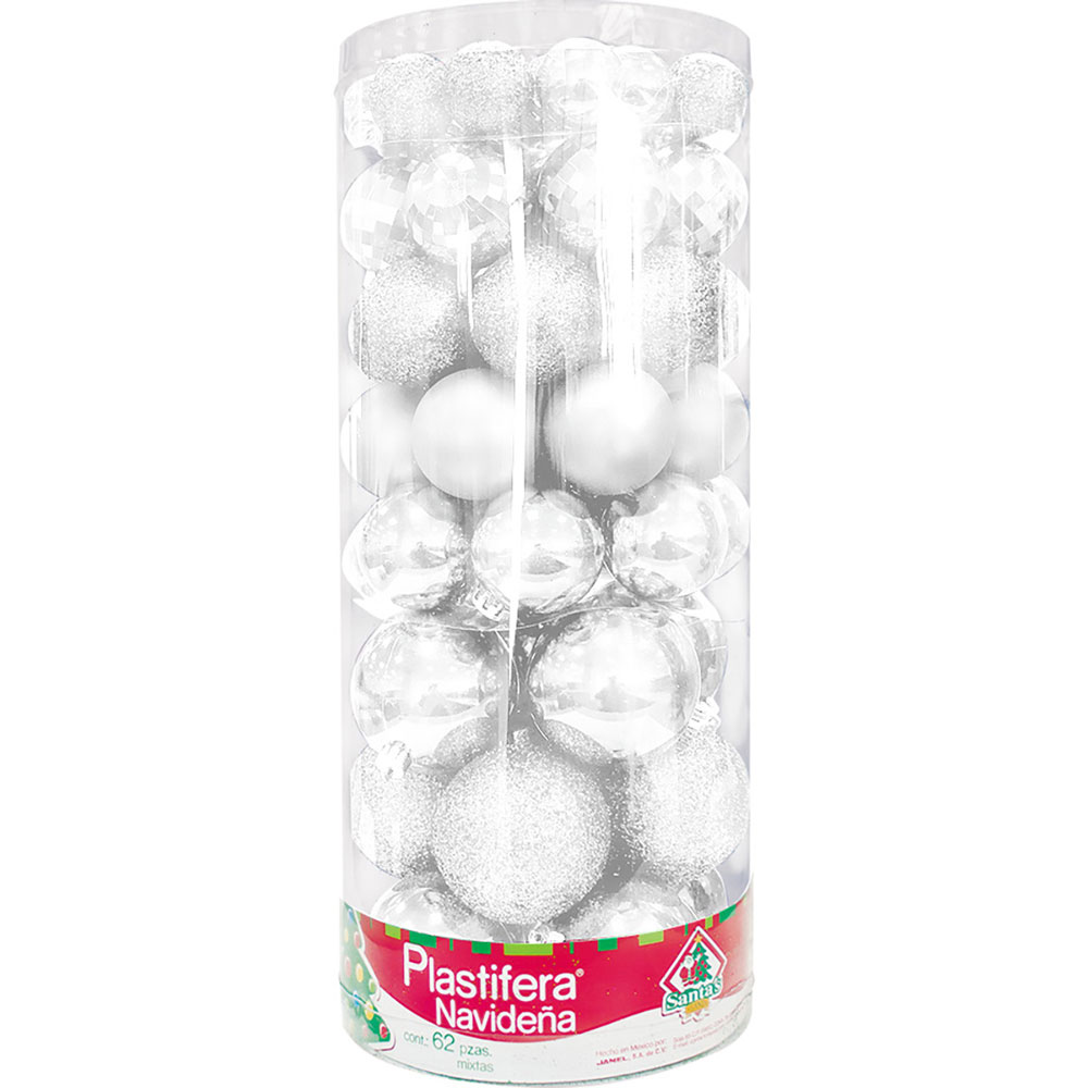 Esfera navidad Janel Plastica Surtida Con 62 piezas | Lumen