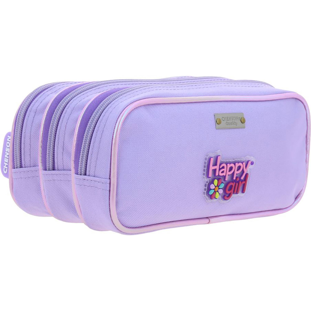 Estuche Escolar Chenson Happy Girl Lila
