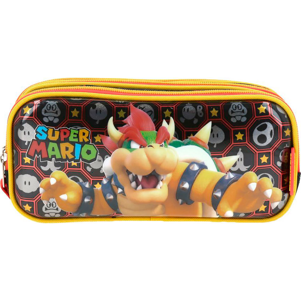 Estuche Escolar Triple Bowser Chenson Negro | Lumen