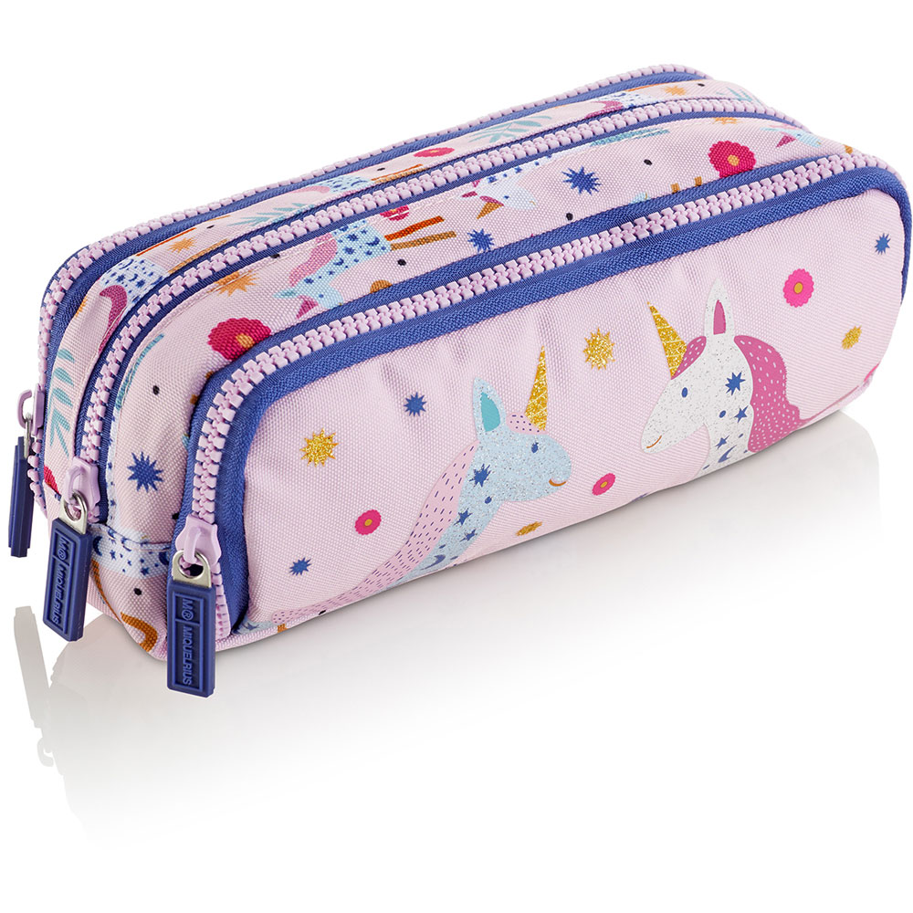 Estuche Escolar Mqr Unicorn Triple RPET | Papelería Lumen