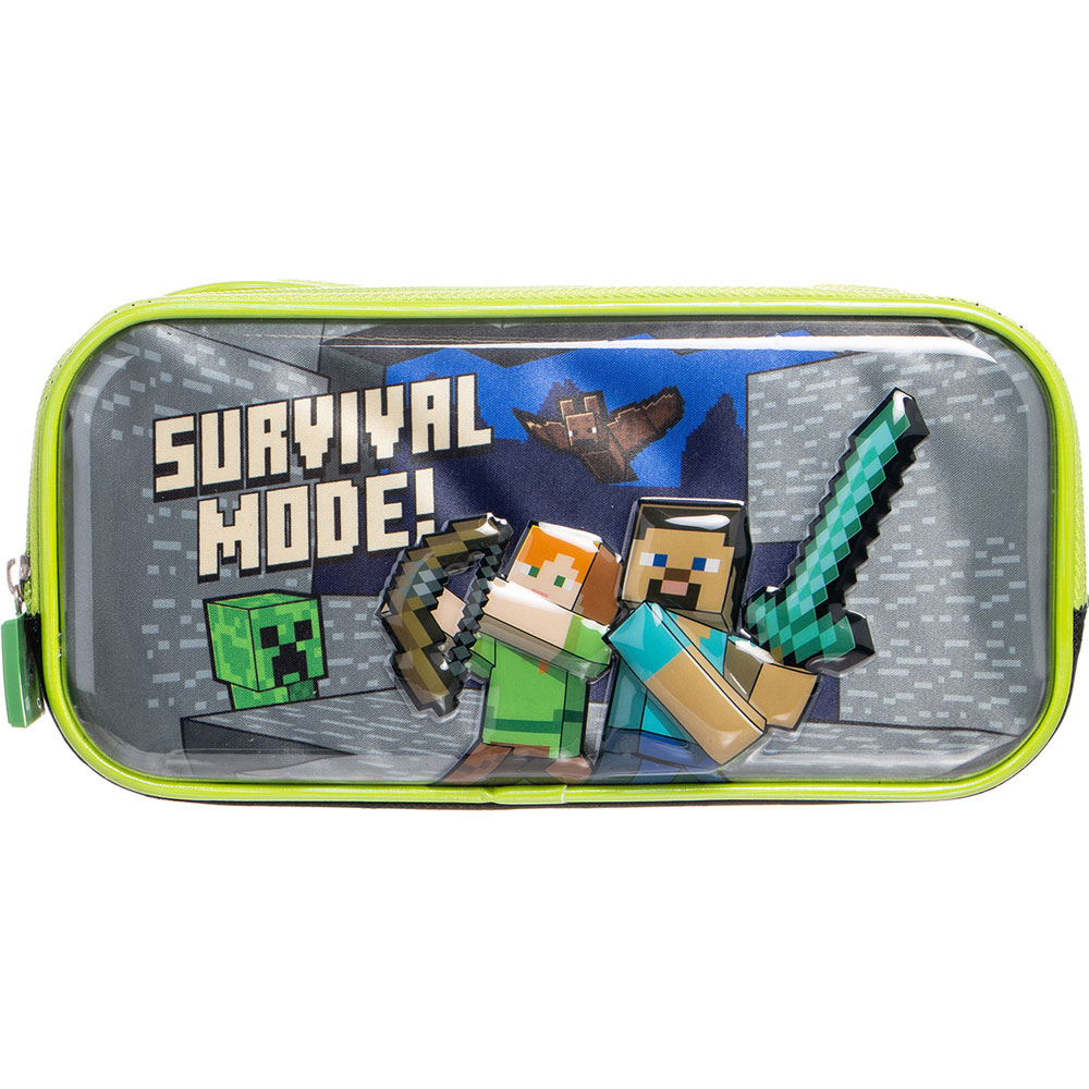 Estuche Ruz Minecraft Cubo Verde | Papelería Lumen