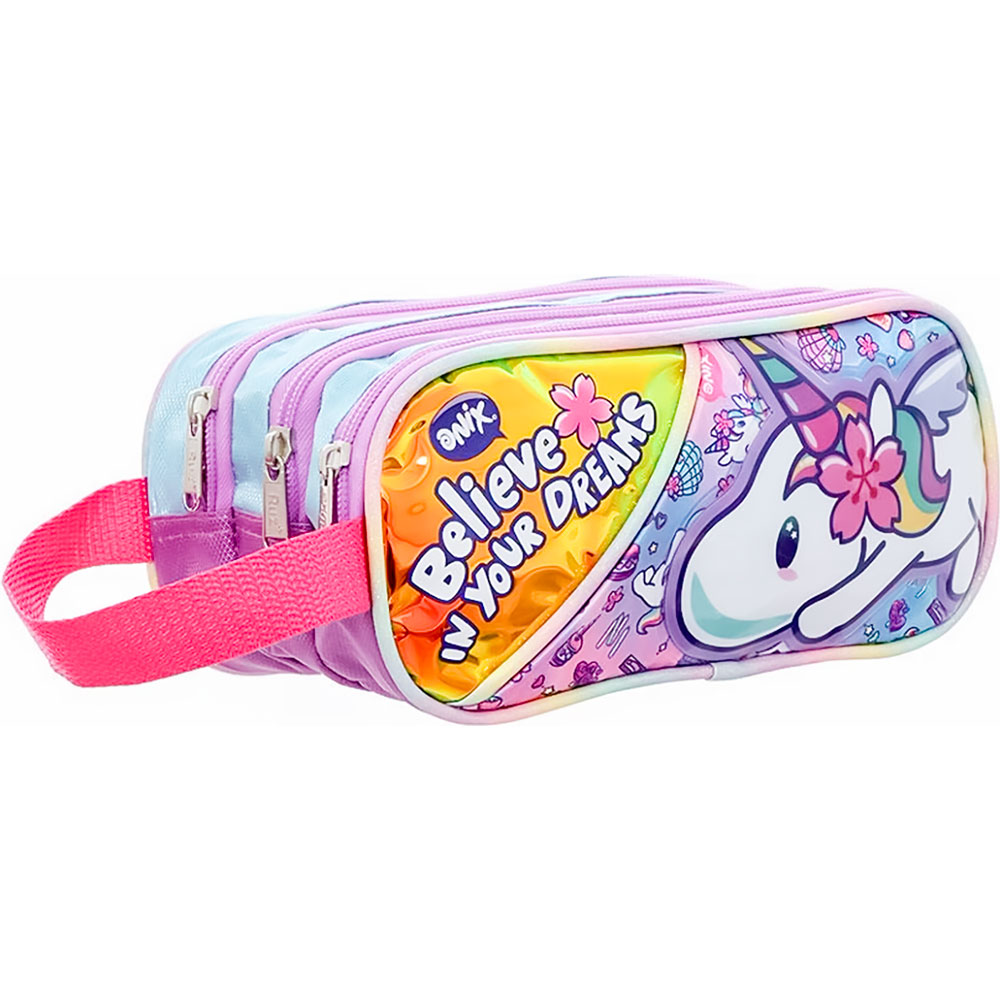 Estuche Ruz Onix Onix Triple Rosa/Lila | Papelería Lumen