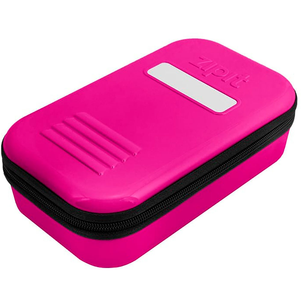 Estuche escolar Zipit Zip&Lock Metalica Fuxia