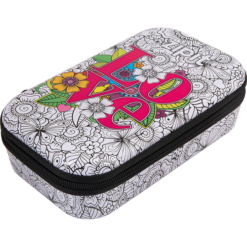 Estuche Escolar Zipit Zip&Lock Metálica Love