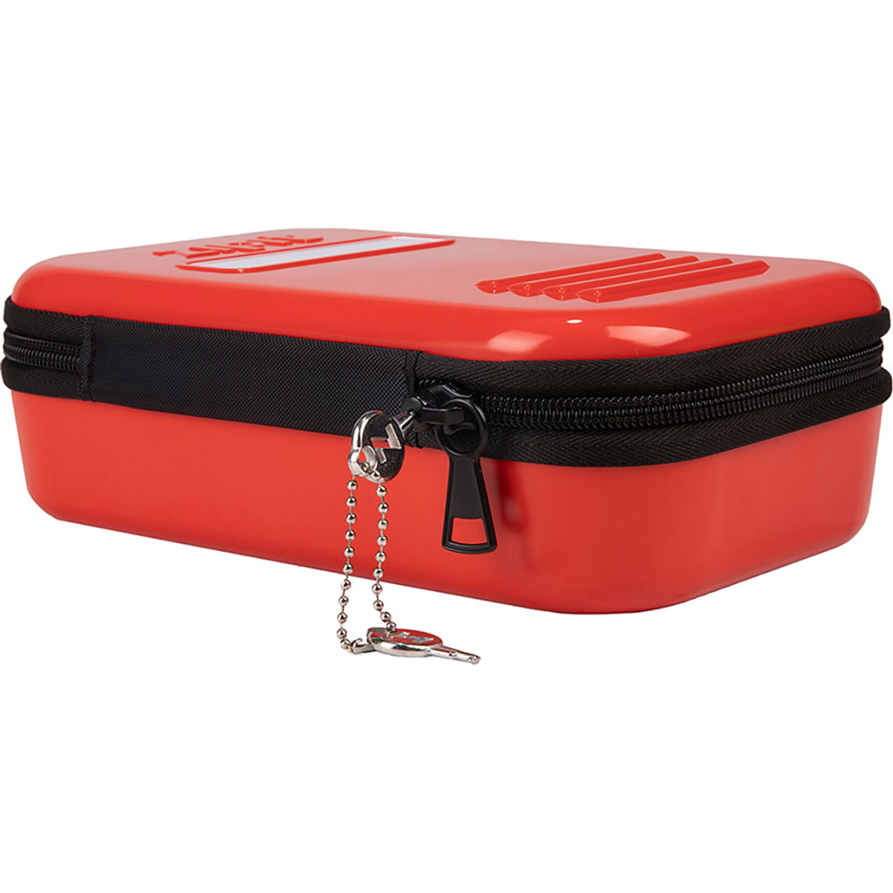 Estuche Escolar Zipit Zip&Lock Metálica Rojo