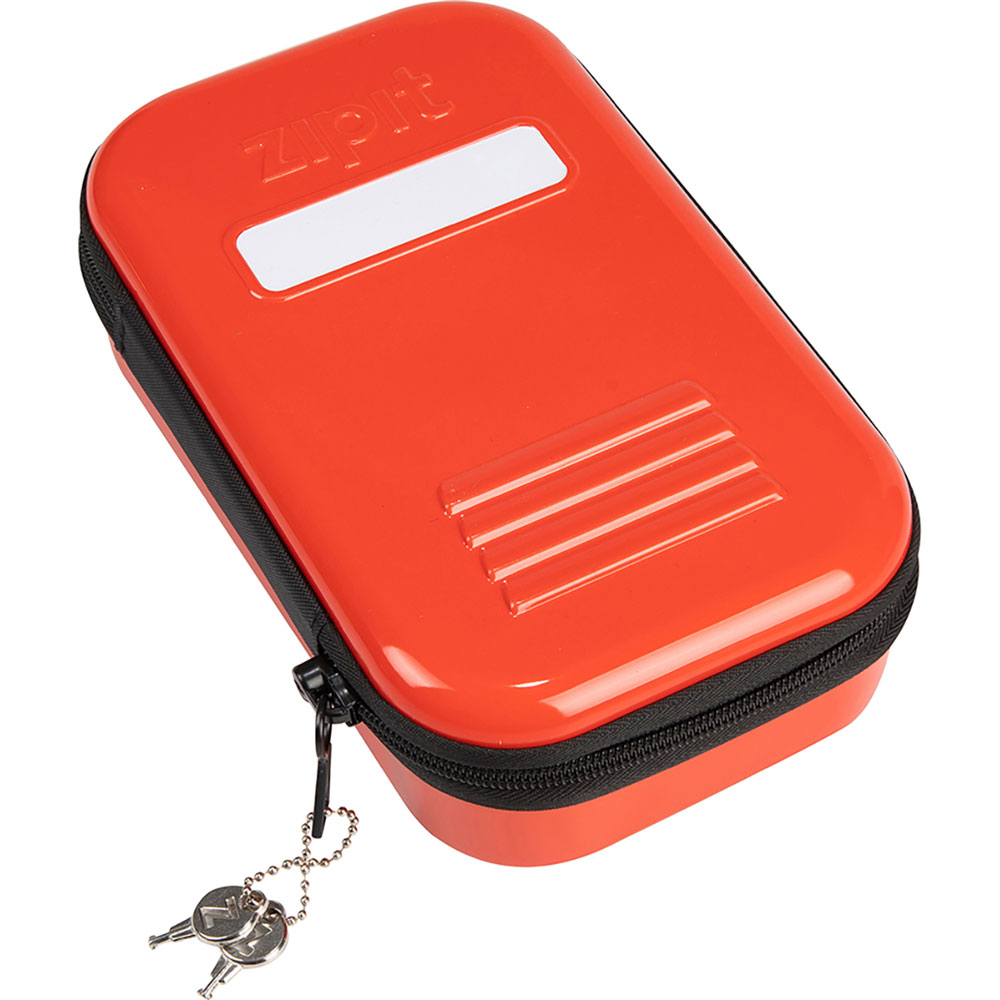 Estuche Escolar Zipit Zip&Lock Metálica Rojo | Papelería Lumen