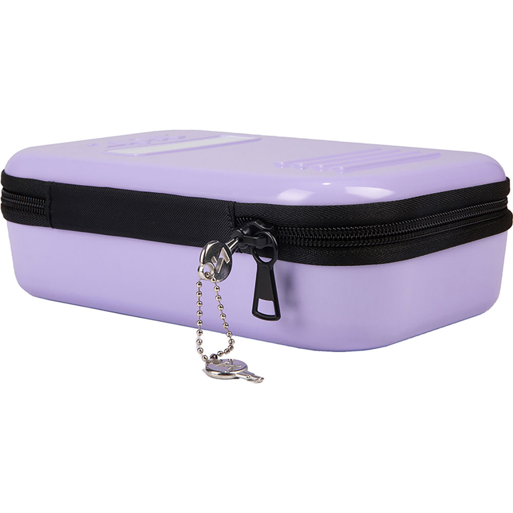 Estuche Escolar Zipit Zip&Lock Metálica Violeta