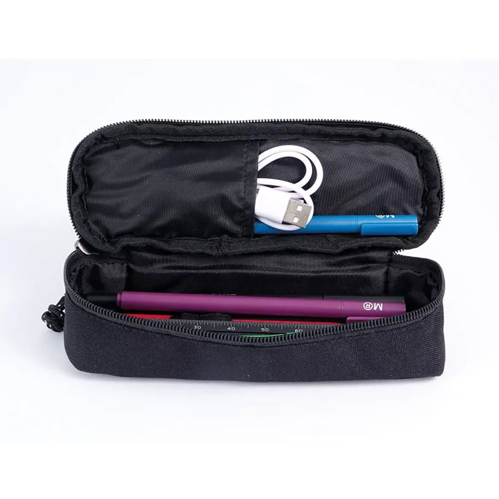 ESTUCHE ESCOLAR MIQUELRIUS URBAN RECTANGULAR RECICLADO NEGRO