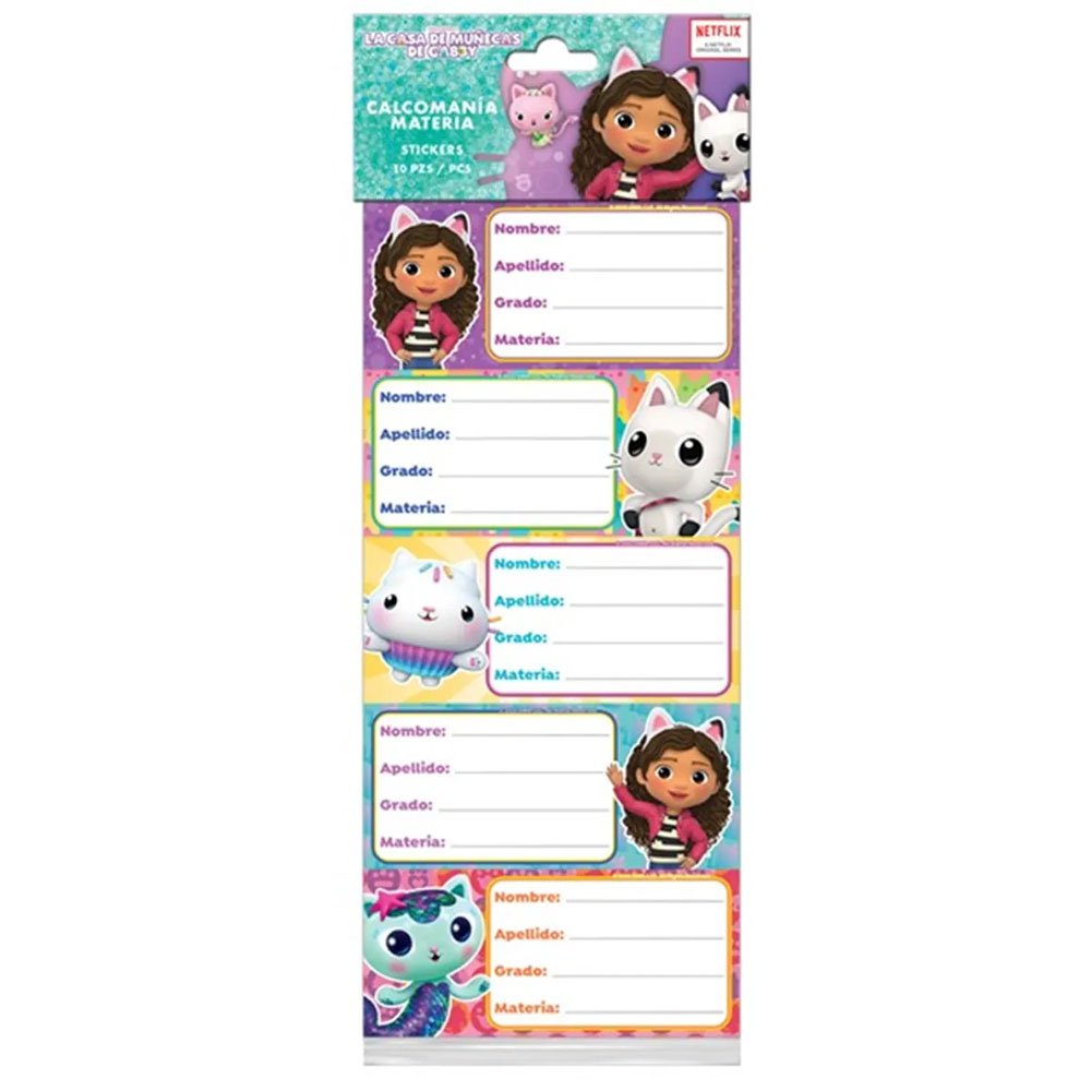 Etiqueta Escolar Gmark La Casa De Gaby Con 10 Piezas | Lumen