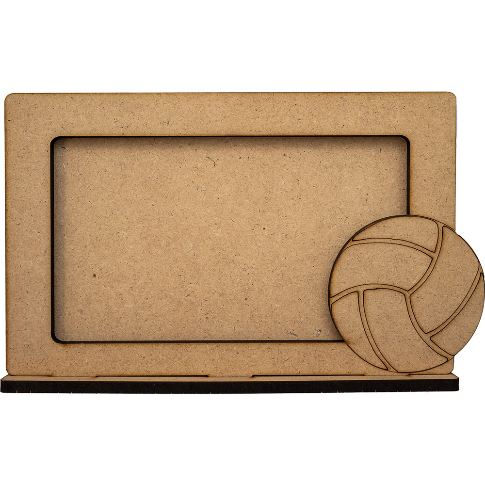Figura De Madera Mdf Portaretrato Balon De Futbol 22 Cm | Papelería Lumen