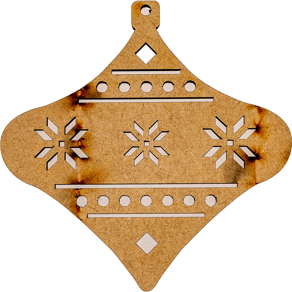Figura Madera Mdf Esfera #2 navidad con 3 unidades
