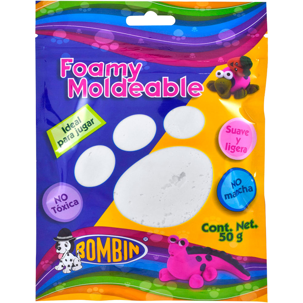 Foamy Moldeable Bombin Blanco 50 G | Papelería Lumen