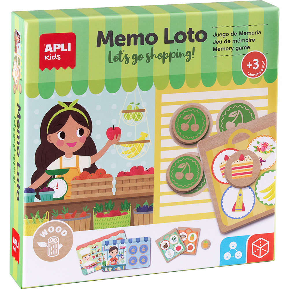 Juego de Memoria de Madera Apli Kids Memoria Loto para Niños ...