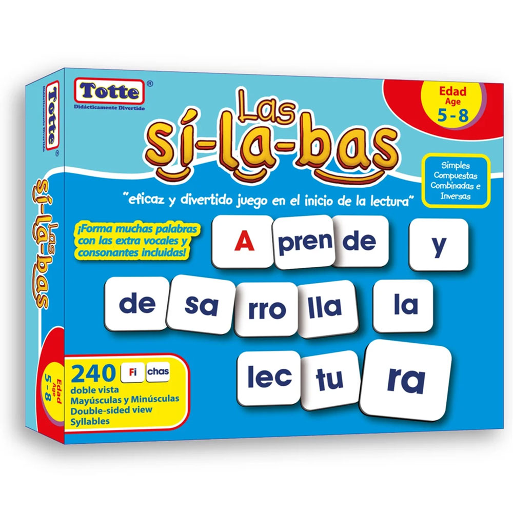 Juego Didactivo Las Silabas Totte Con 240 Fichas