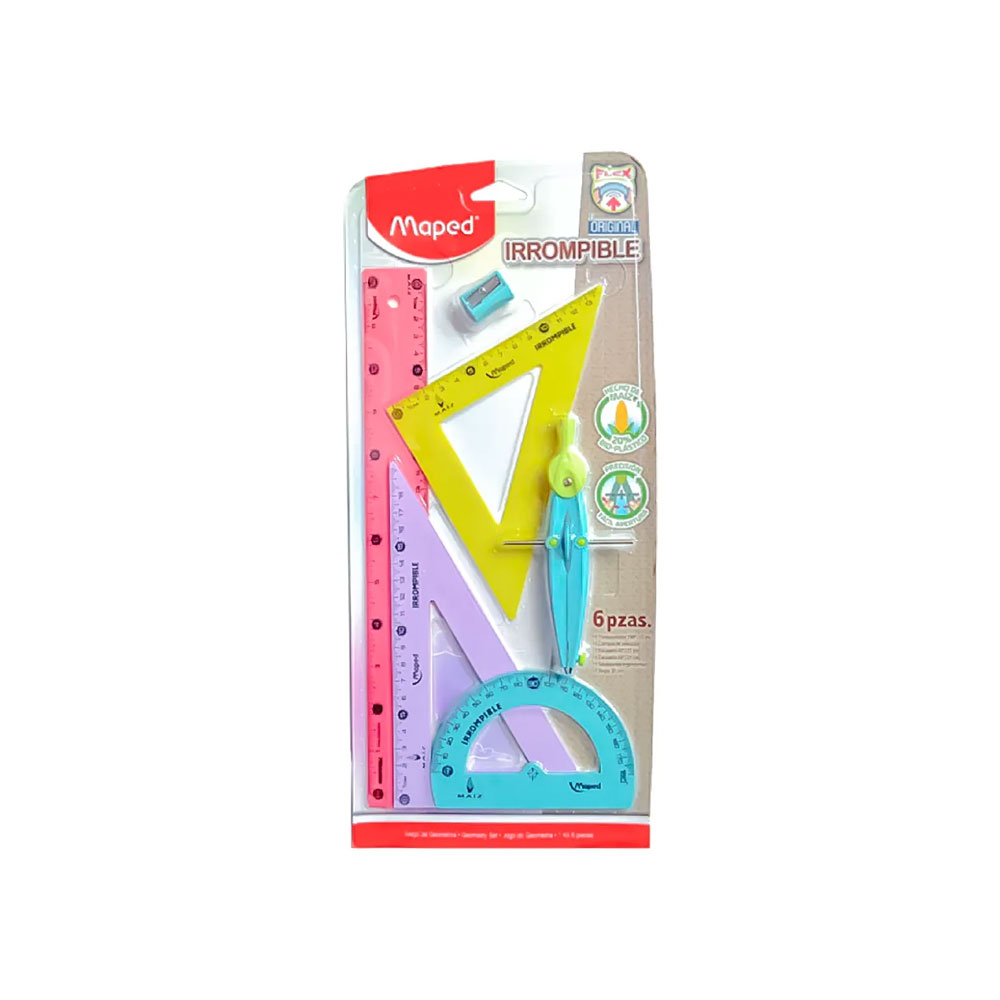 Juego Geometría Maped 981875 Maiz Blíster Con 6 Piezas | Lumen