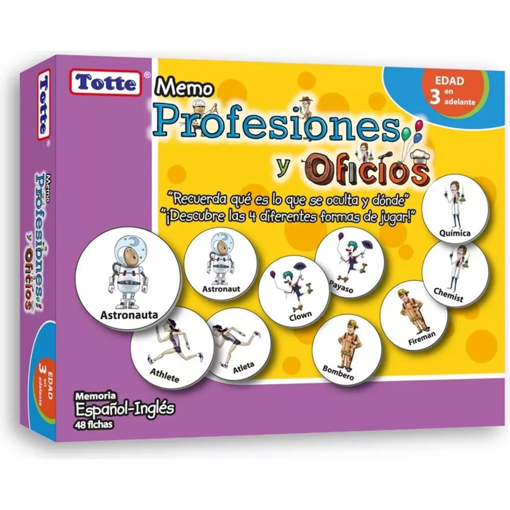 Juego Mesa Totte T082 Memoria Profesiones y Oficios