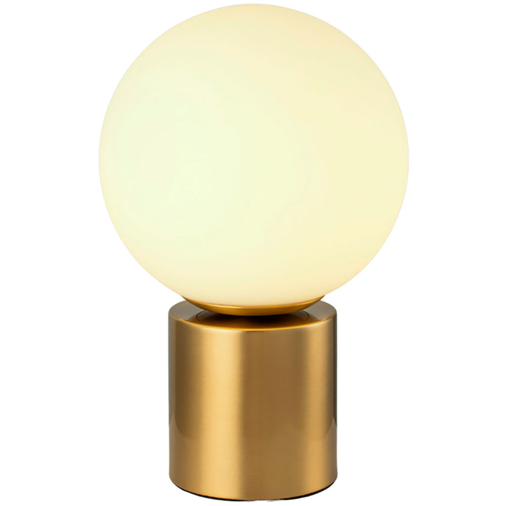 Lampara Para Escritorio Zibal Con Pantalla Redonda De Cristal | Mil Luces | lumen.com.mx