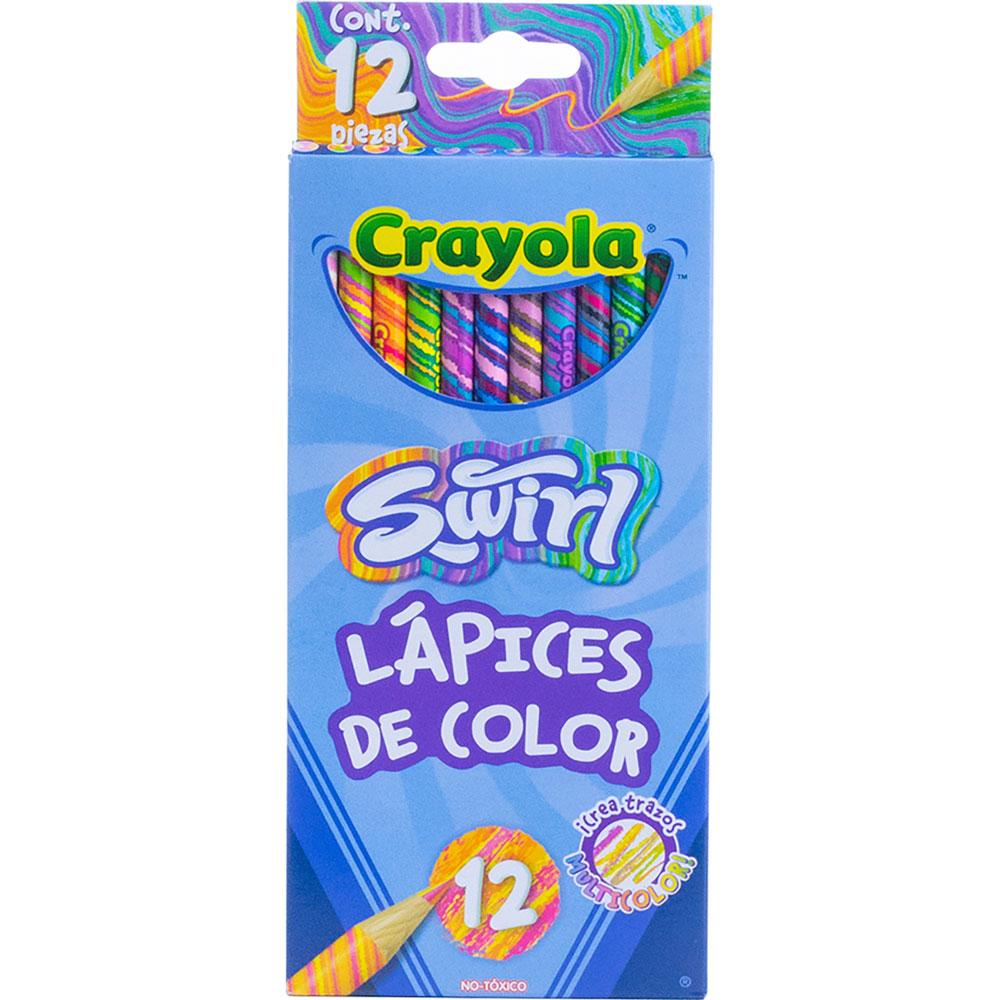 Lápices de Color Crayola Swirl con 12 Piezas | Papelería Lumen