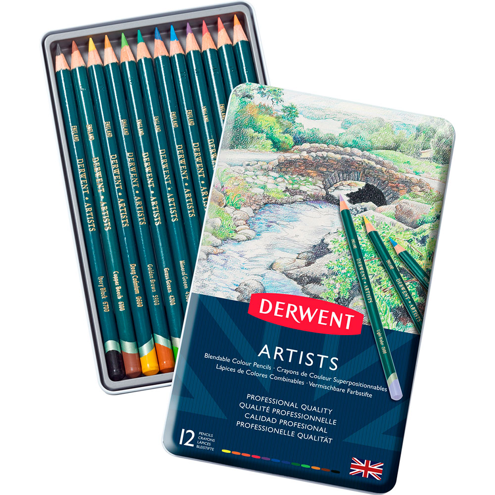 Lápices De Colores Derwent Artists Con 12 | Papelería lumen