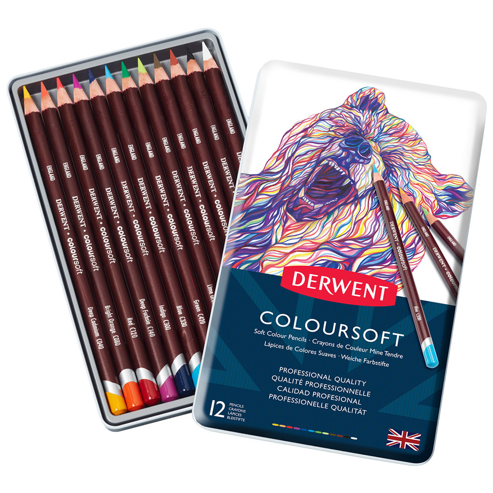 Lápices De Colores Derwent Coloursoft Con 12 | Papelería lumen