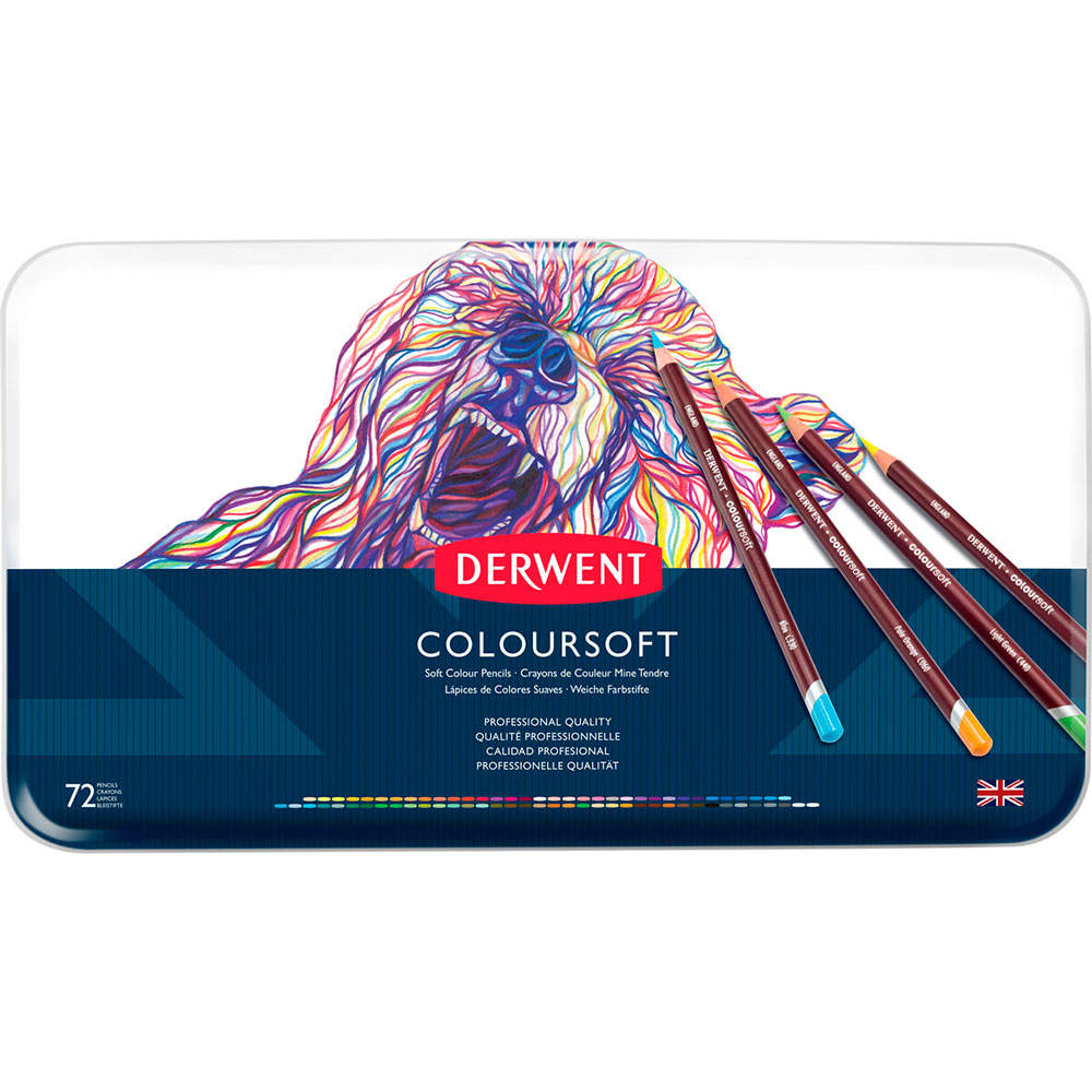 Lápices De Colores Derwent Coloursoft Estuche Con 72 | Papelería lumen