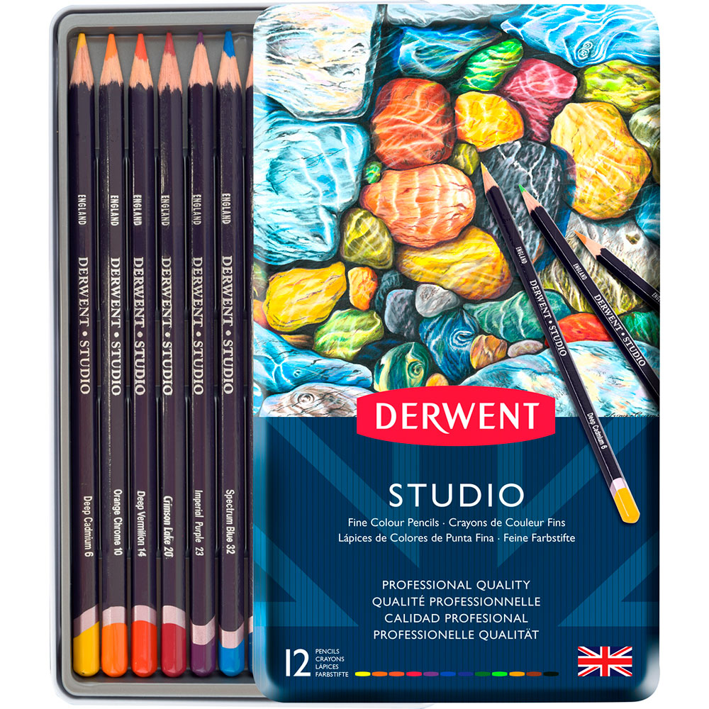 Lápices De Colores Derwent Studio Con 12 | Papelería lumen