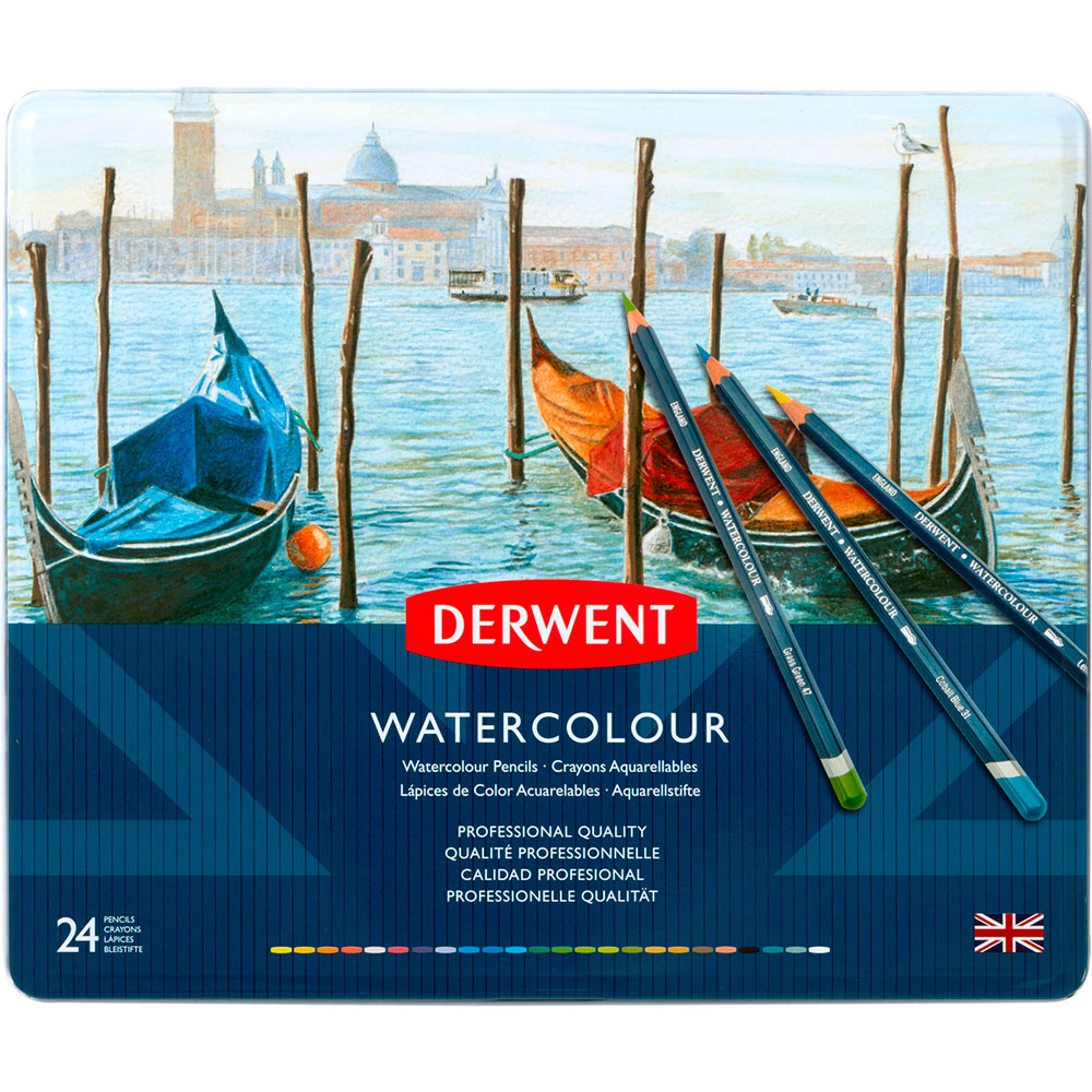 Lápices de Colores Derwent Watercolour 24 Piezas | Papelería Lumen