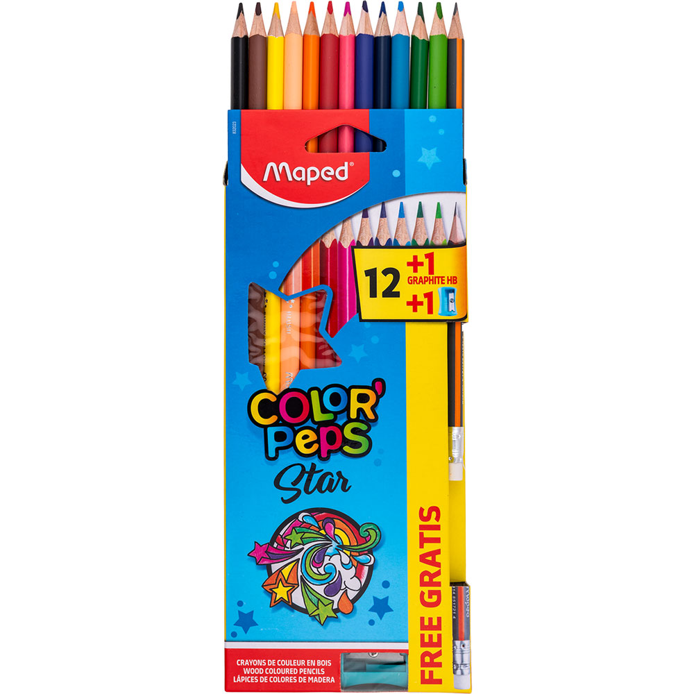 LÁPICES DE COLORES MAPED COLOR PEPS CON 12 | Maped | Escolar | Lápices ...