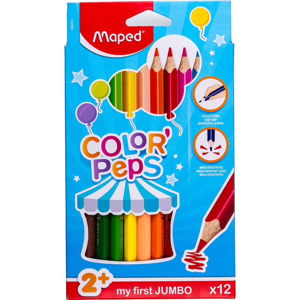 Lápices De Colores Maped Color Peps Maxi con 12 | Lumen