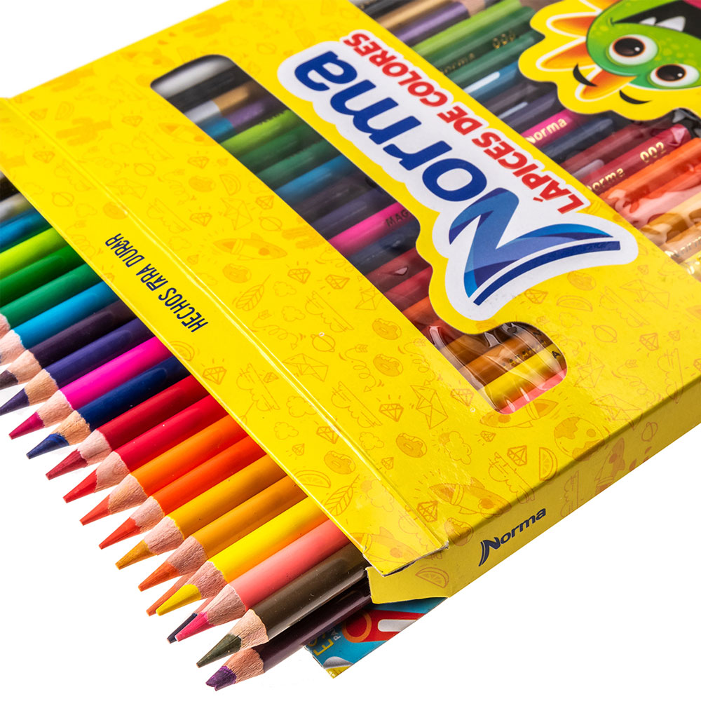 LÁPICES DE COLORES NORMA 6114 LARGOS CON 36 | Norma | Escolar | Lápices ...