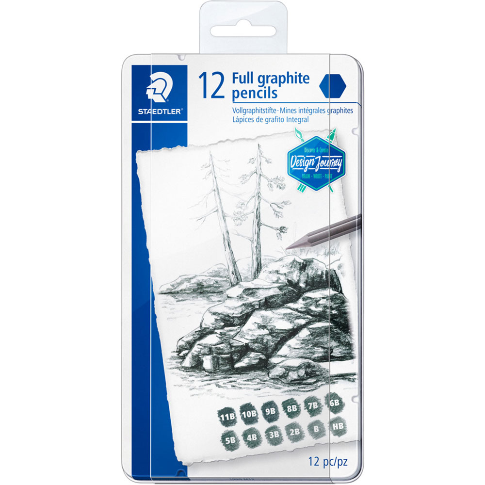 Lápices de Grafito Staedtler Full Graphite Set con 12 Piezas ...