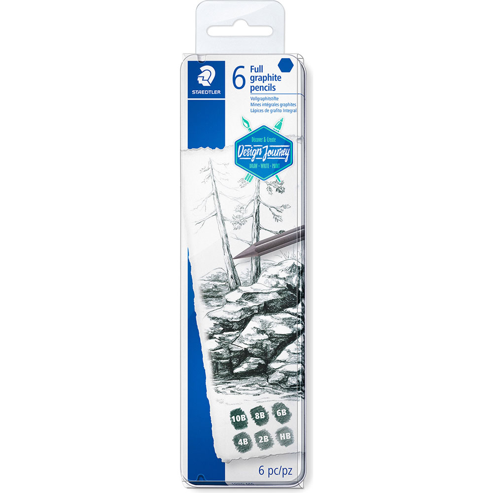 Lápices de Grafito Staedtler Full Graphite Set con 6 Piezas | Papelería Lumen