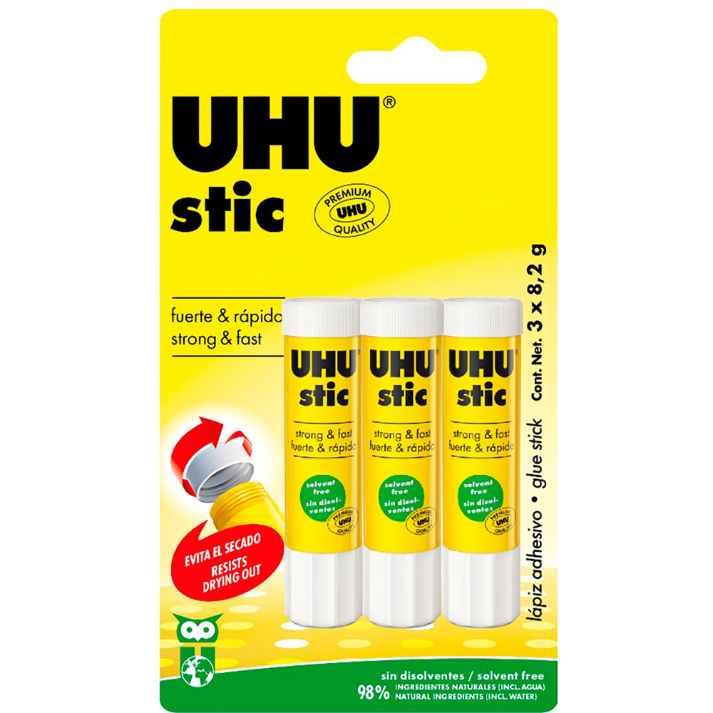 Lapiz Adhesivo Uhu Stic 8.2G Con 3 Piezas | Lumen