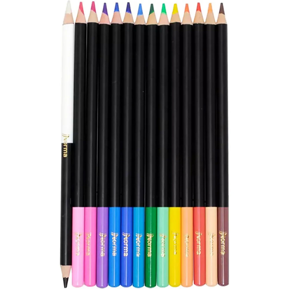 Lápiz color negro Norma premium 4mm con 15 lápices