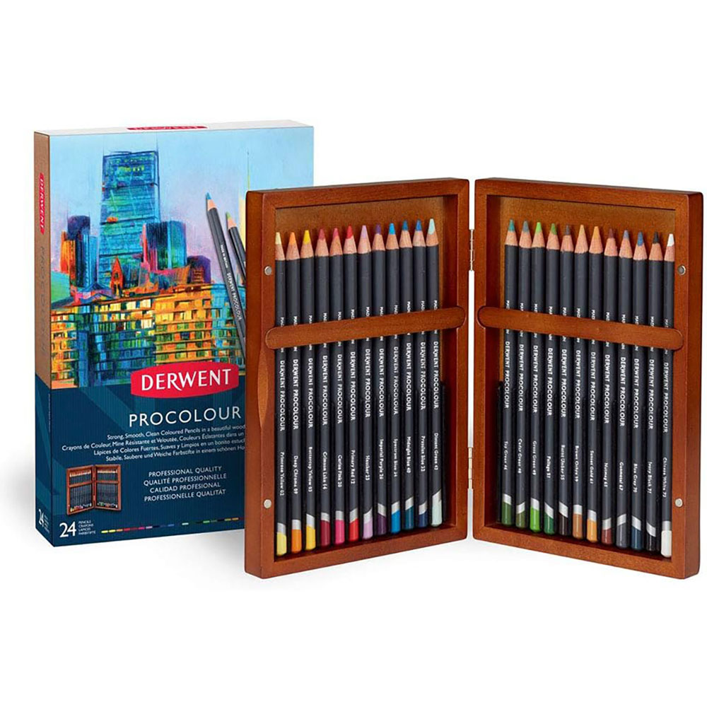 Lapiz Dibujo Derwent Procolour Con 24 Lápices Papelería Lumen
