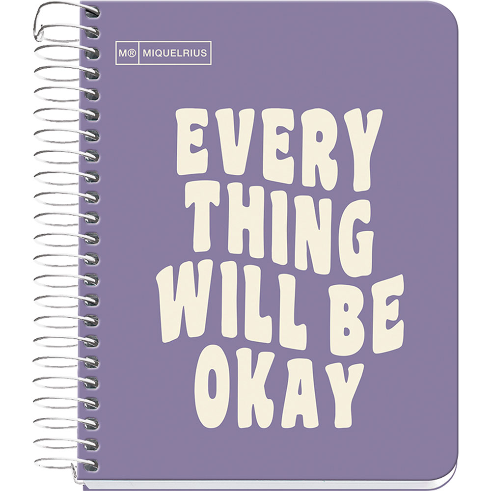 Libreta de Apuntes Rayas Miquelrius Messages Book Morado | Papelería Lumen