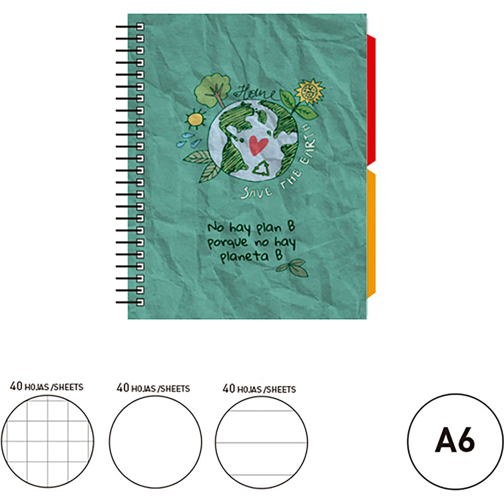 libreta apuntes Senfort Ecology Save Book mix 120 hojas 2° Sep