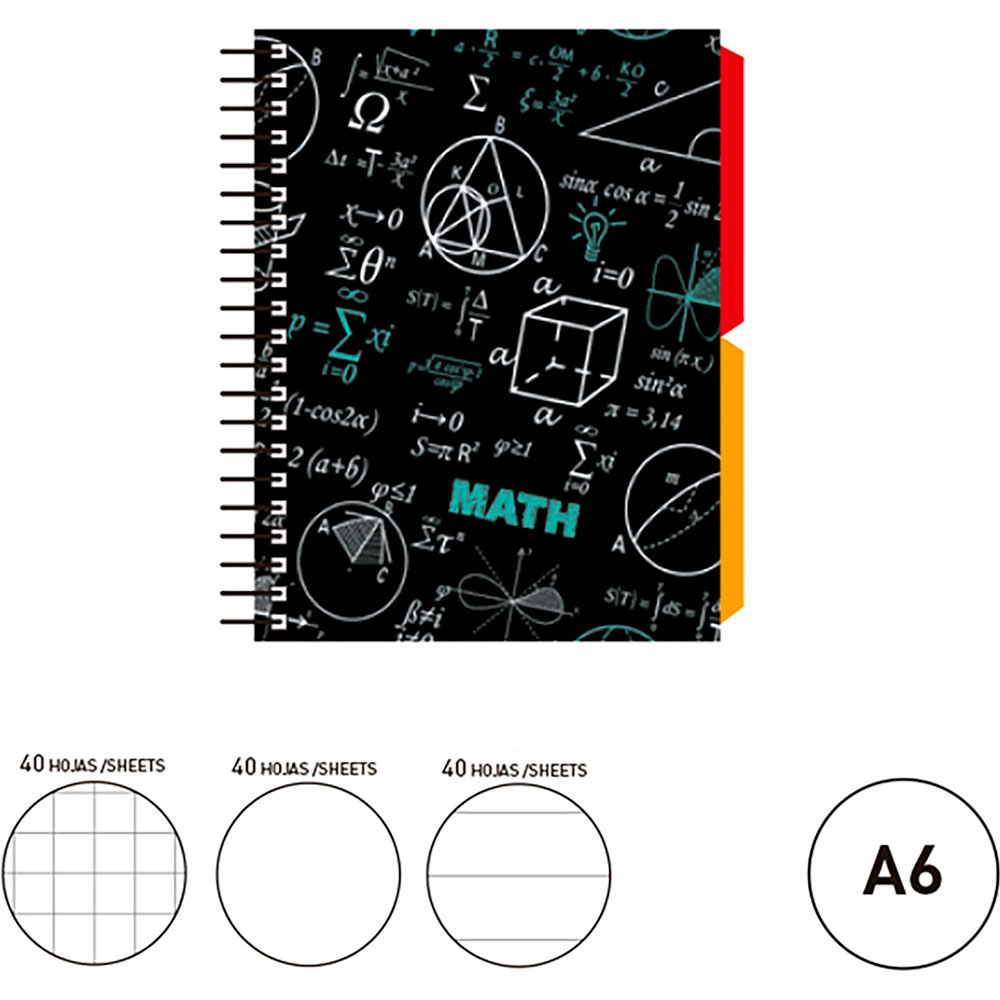 libreta apuntes Senfort Maths book mix 120 hojas 2° Sep