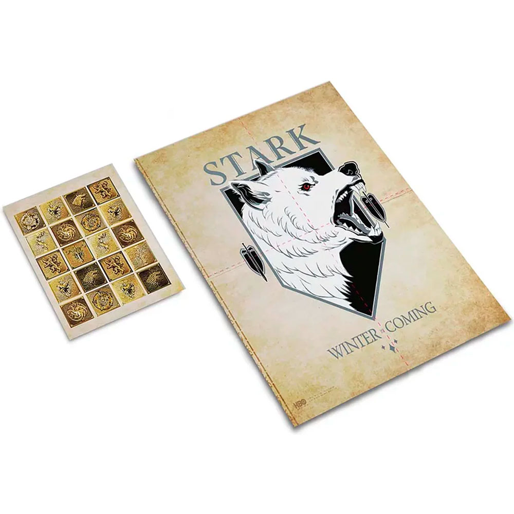 Libreta Geek House Stark Con Poster Y Stickers | Lumen