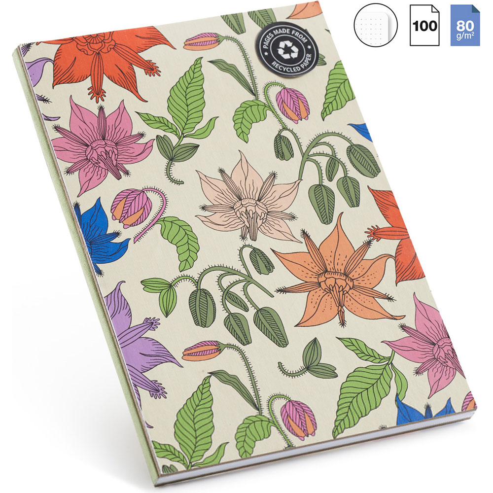 Libreta Miquelrius A5 Flowers Vintage Lily Puntos | Papelería Lumen