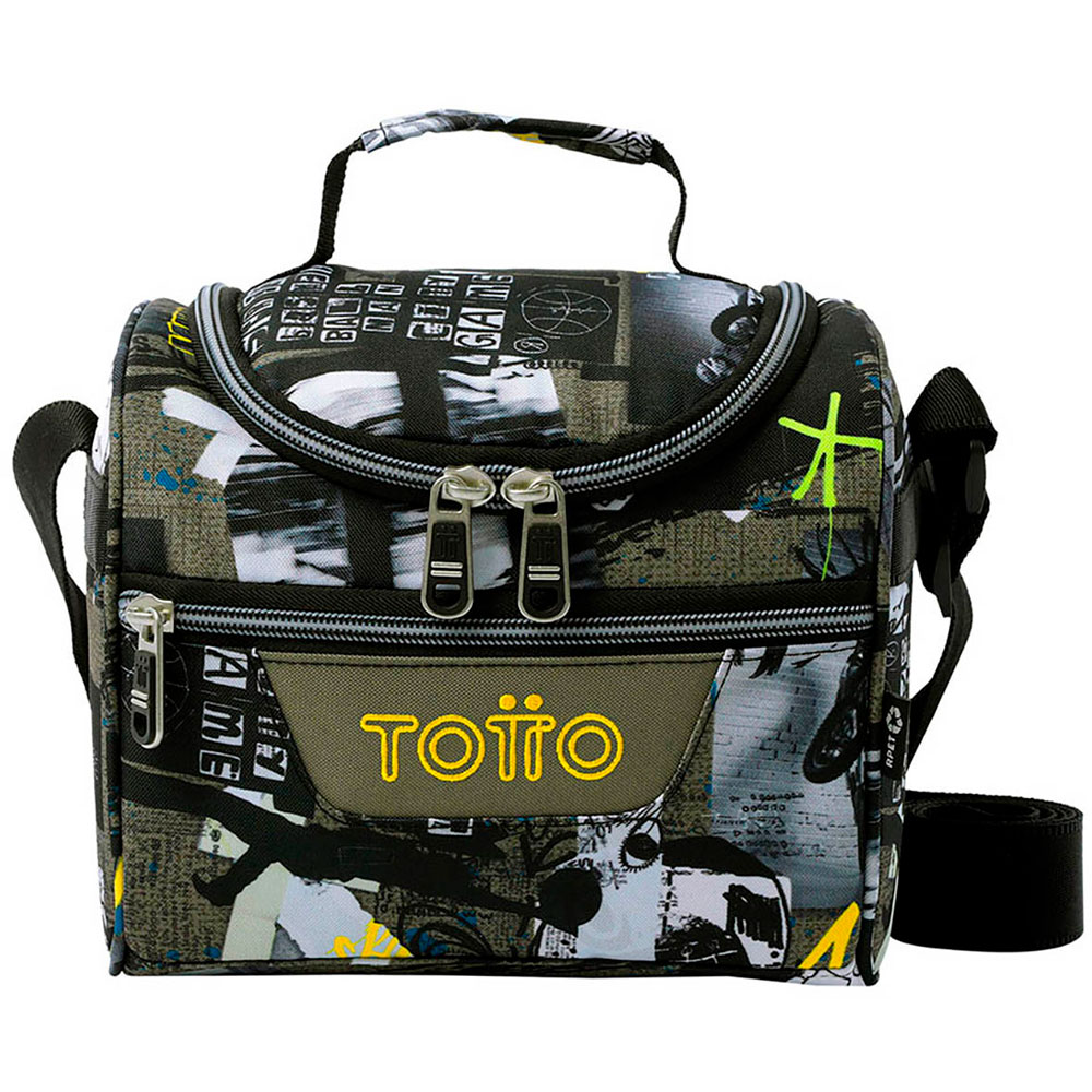 Lonchera Escolar Totto Pizarra 6Ct Gris/Amarillo | Lumen