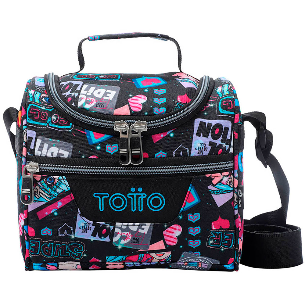 Lonchera Escolar Totto Pizarra 6Cz Negro/Morado | Lumen